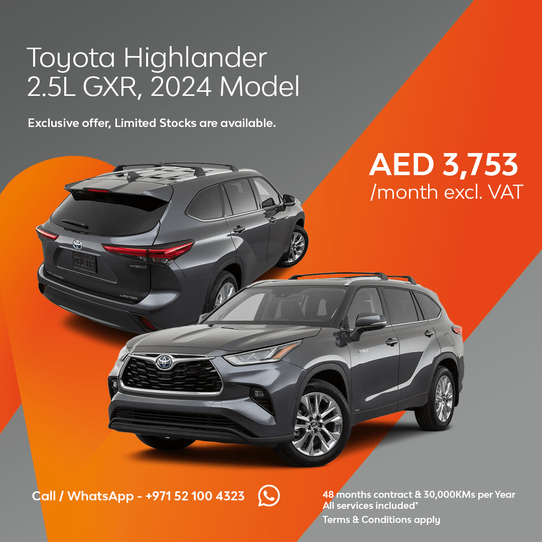 Toyota Highlander Business Lease Offer | LeasePlan United Arab Emirates